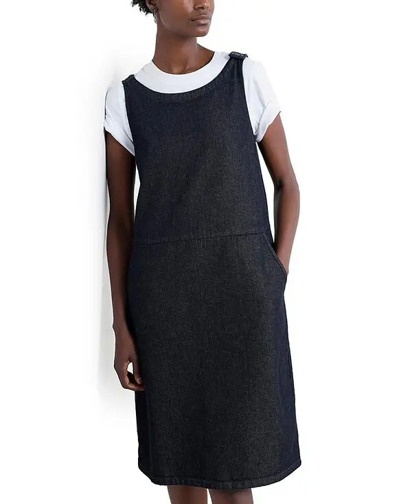 SEASALT CORNWALL Salt Weave Pinafore - Dark Wash