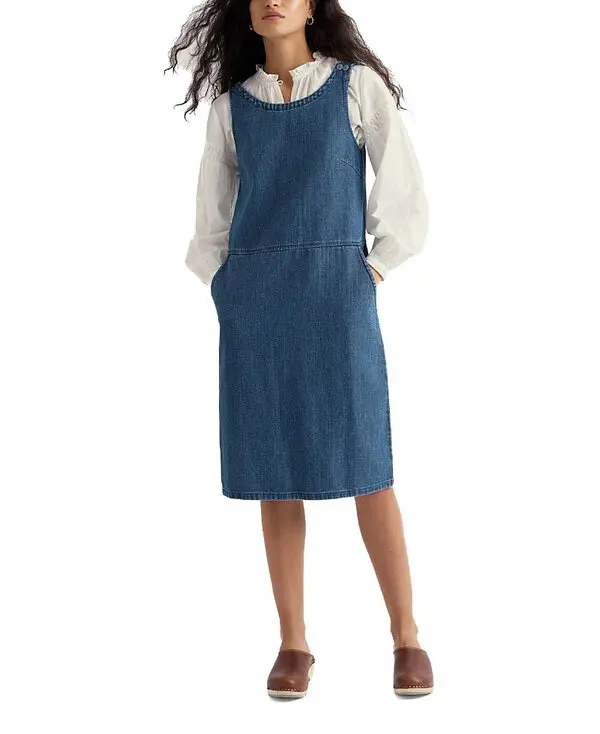 SEASALT CORNWALL Salt Weave Pinafore - Mid Wash
