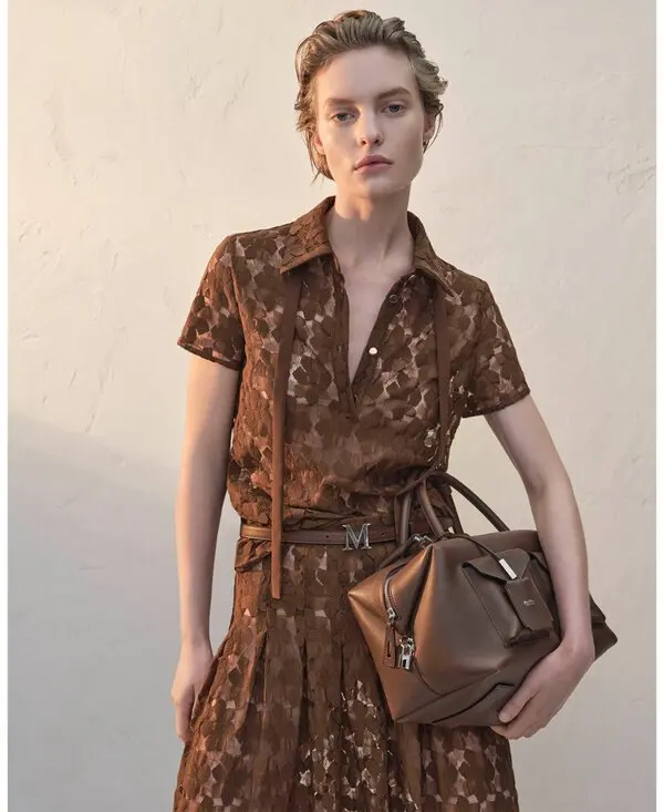 Max Mara Lace Midi Skirt - Chocolate
