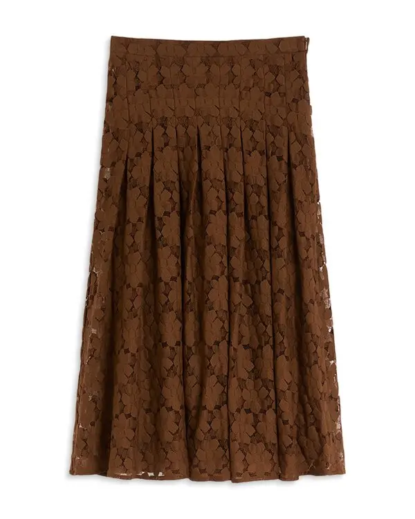 Max Mara Lace Midi Skirt - Chocolate