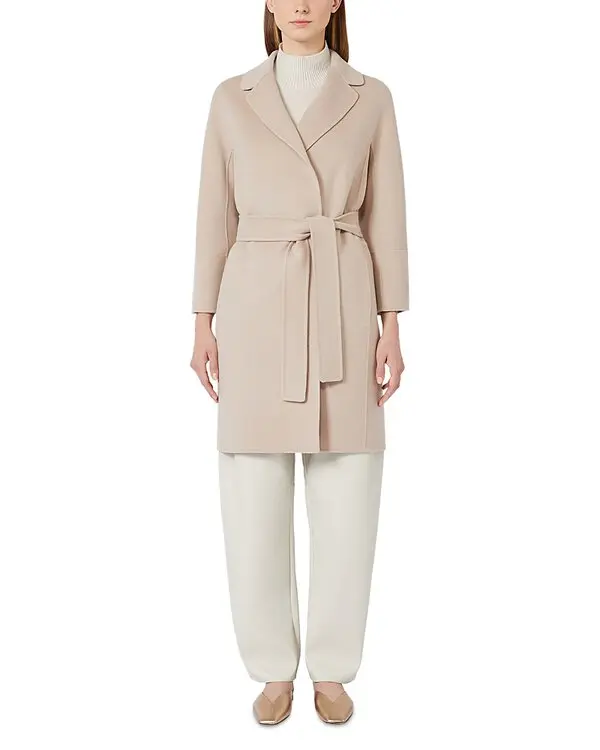 Max Mara Arona Wool Coat - Beige Pink