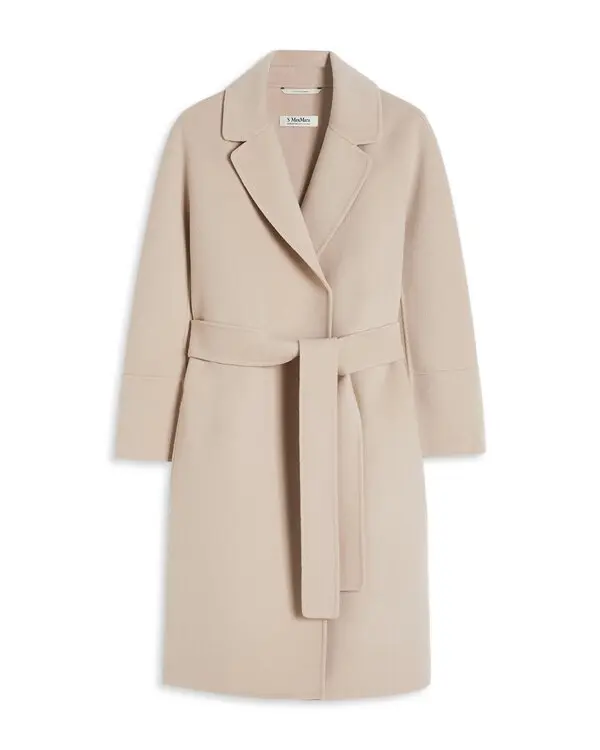 Max Mara Arona Wool Coat - Beige Pink