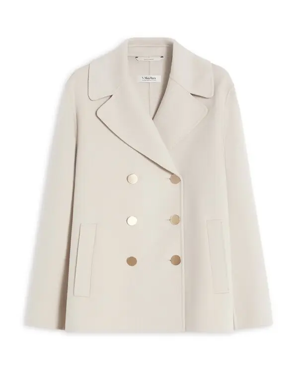 Max Mara Double-breasted Wool Jacket - Sand