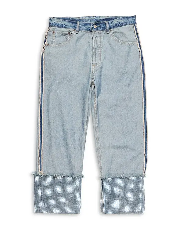 Acne Studios Rhinestone Hem Straight Jeans