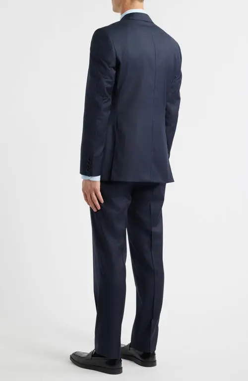 Canali Siena Regular Fit Super 130s Wool Suit - Navy