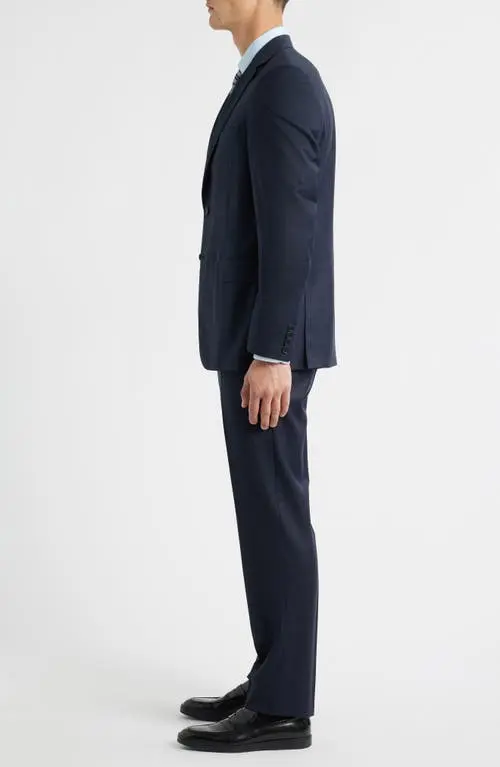 Canali Siena Regular Fit Super 130s Wool Suit - Navy