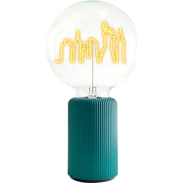 MITB New York Skyline Portable Table Lamp - Emerald