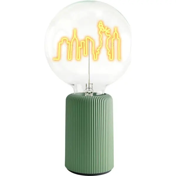 MITB New York Skyline Portable Table Lamp - Olive
