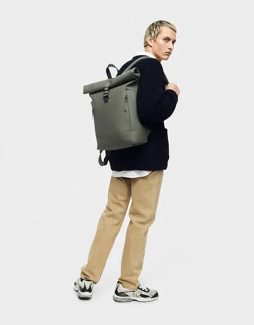 GASTON LUGA Rolltop Backpack - Olive