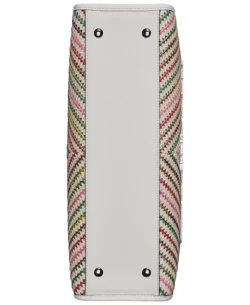 Karl Lagerfeld Paris Savoie Chevron Raffia Tote - Multi Combo