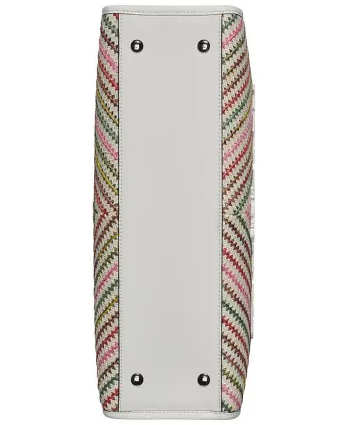 Karl Lagerfeld Paris Savoie Chevron Raffia Tote