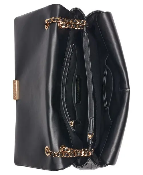 Karl Lagerfeld Paris Lafayette Jumbo Shoulder Bag - Black/gold