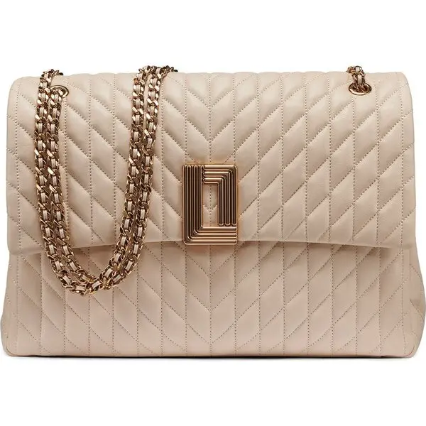 Karl Lagerfeld Paris Lafayette Jumbo Shoulder Bag - Brie