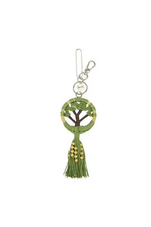 THE SAK Hand Crochet Dangle With Wooden Beads - Tree