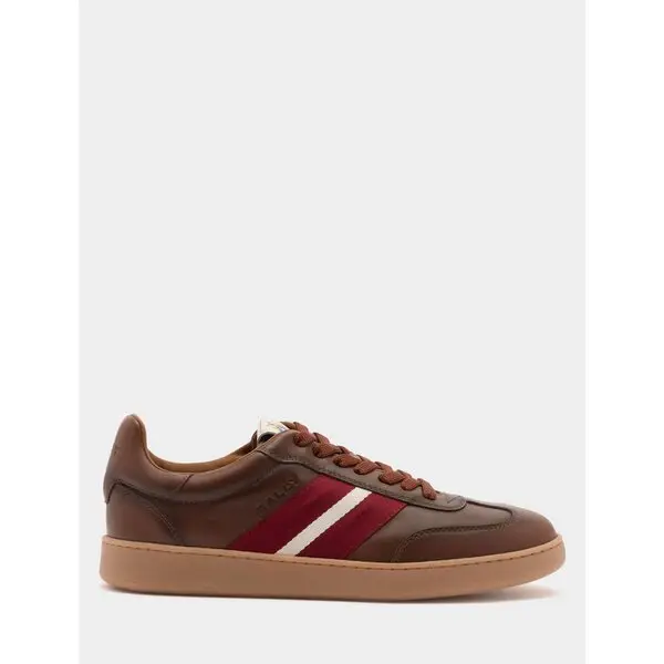 Bally Retro Crest Leather Sneakers - Brown