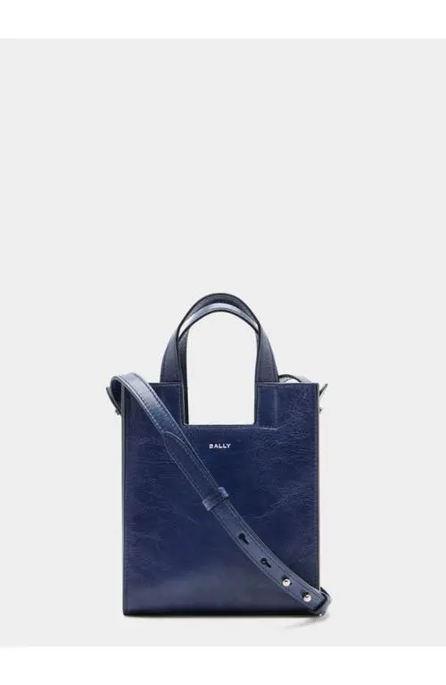 Bally Easy Small Leather Tote Bag - Blue