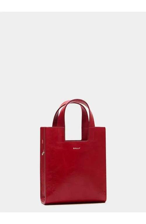 Bally Easy Small Leather Tote Bag - Red