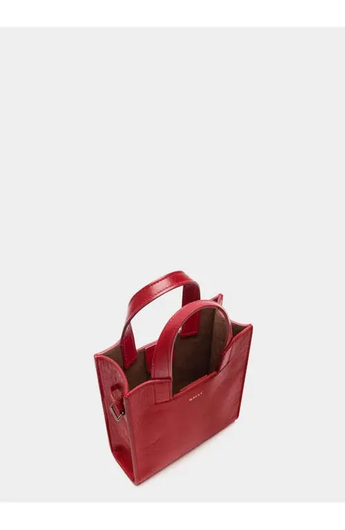 Bally Easy Small Leather Tote Bag - Red