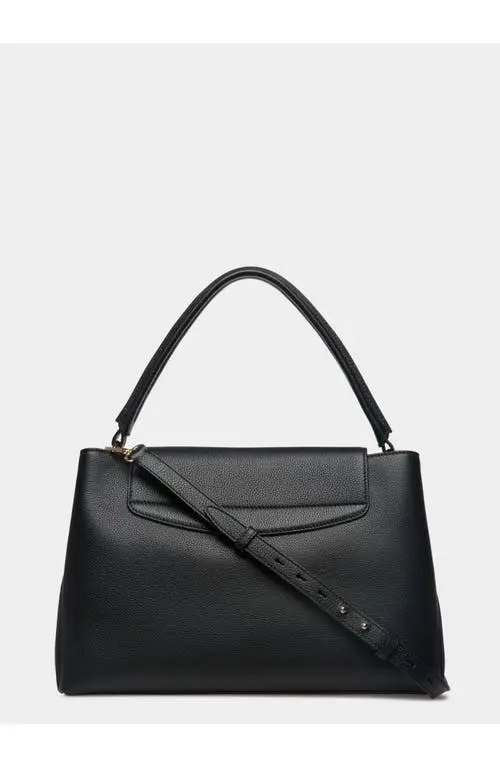 Bally Lock Me Top Handle Bag In Leather - Black
