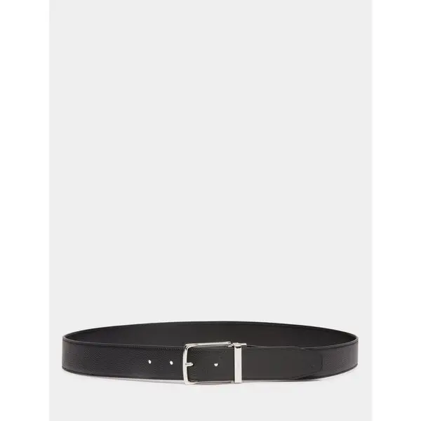 Bally Ketter 35mm Reversible And Adjustable Belt In Leather - Black/black+palladio