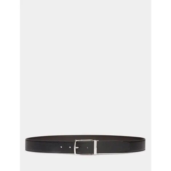 Bally Ketter 35mm Reversible And Adjustable Belt In Leather - Black/ebano+pal