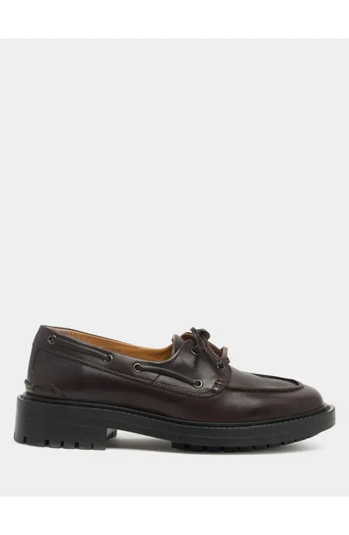 Bally B-lug Derby In Buffalo Leather - Brown