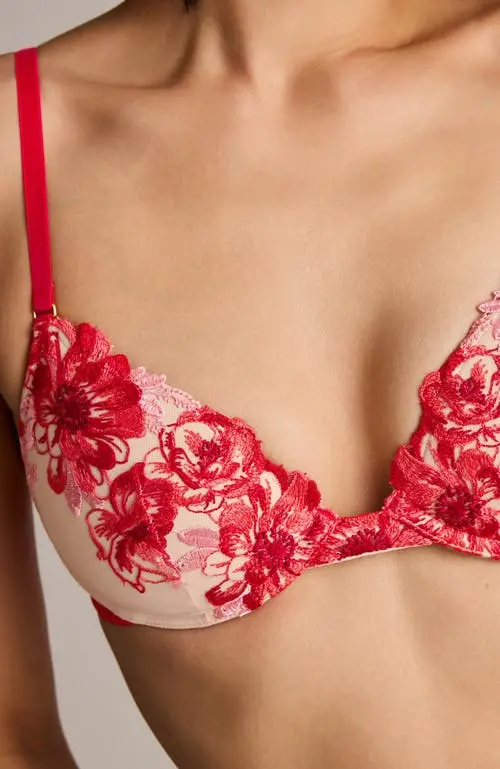 Pepper Embroidery Lift Up Bra