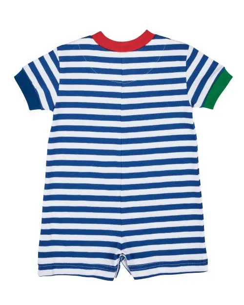 FLORENCE EISEMAN Stripe Knit Shortall With Sailboat