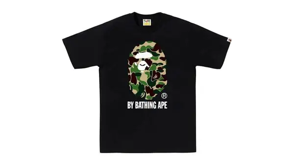 A BATHING APE Abc Camo Bathing Ape Tee Shirt - Black/green