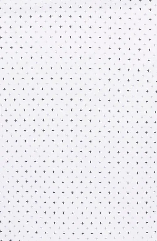 W.R.K Slim Fit Metro Diamond Print Reworked Dress Shirt - White/grey