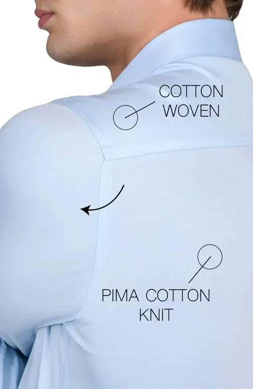 W.R.K Slim Fit Solid Reworked Dress Shirt - Light Blue