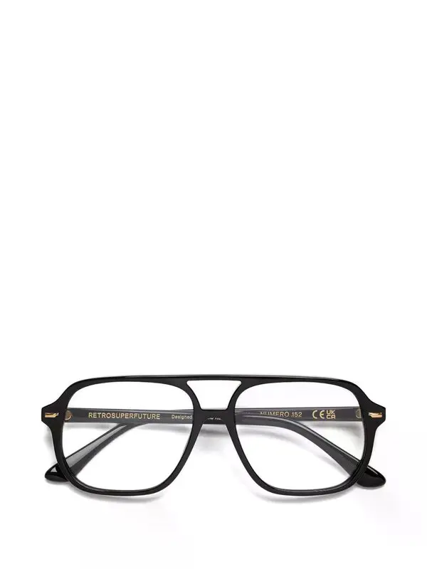 RETROSUPERFUTURE Pilot-frame Glasses - Black
