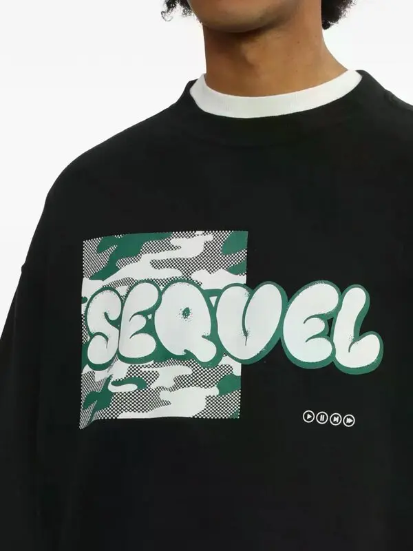 SEQUEL Graphic Camouflage Print Sweatshirt