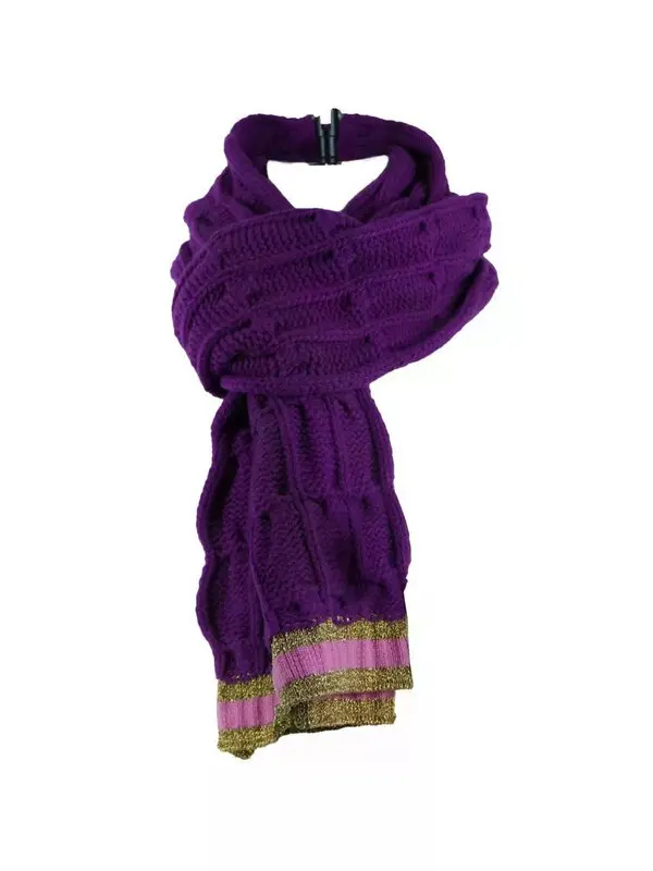 Gucci Golden Thread Wool Shawl - Purple