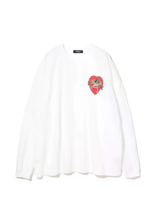 UNDERCOVERISM Heart-print Sweater - White