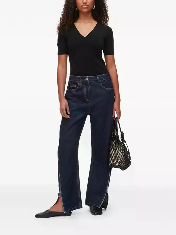 3.1 Phillip Lim Zip-detailed Straight Leg Jeans