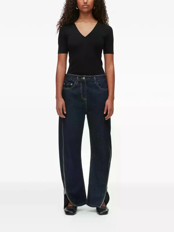 3.1 Phillip Lim Zip-detailed Straight Leg Jeans