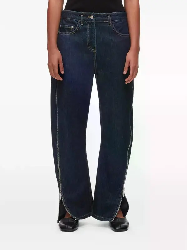 3.1 Phillip Lim Zip-detailed Straight Leg Jeans
