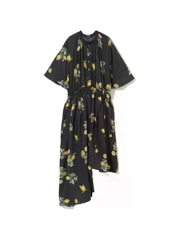 UNDERCOVERISM Buckle Citrus-print Dress - Black