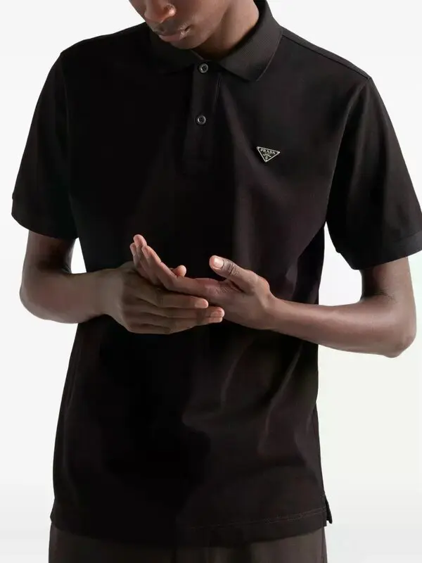 Prada Logo-plaque Polo Shirt