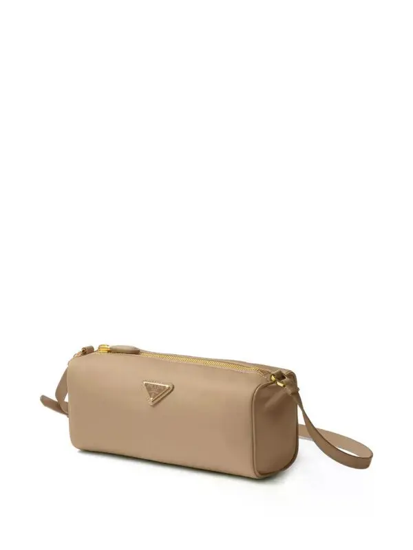 Prada Logo-plaque Shoulder Bag - Neutrals