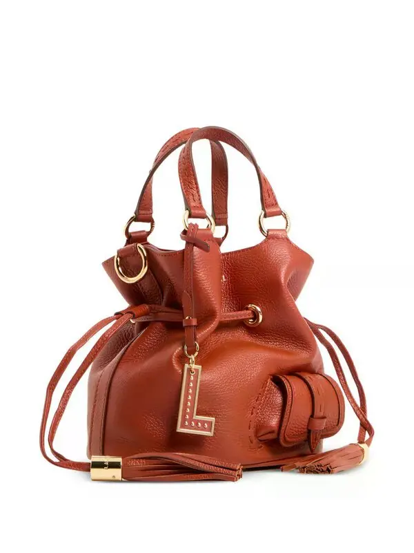 LANCEL Premier Flirt Tassel Drawstring Bucket Bag - Brown