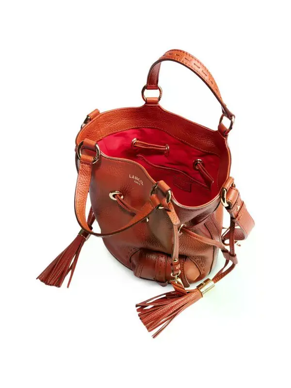 LANCEL Premier Flirt Tassel Drawstring Bucket Bag - Brown