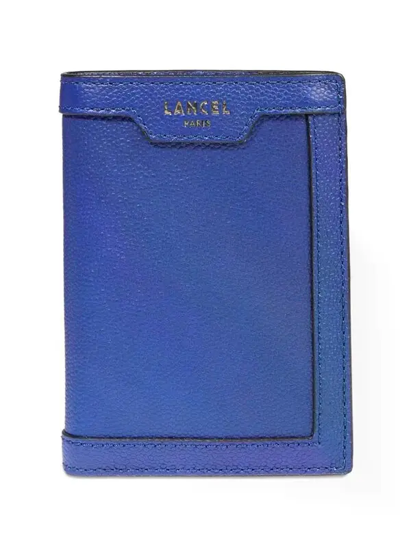 LANCEL Pebbled Zip Wallet - Blue
