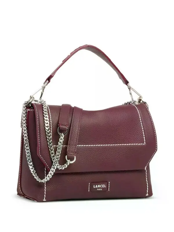 LANCEL Nino Medium Leather Shoulder Bag - Purple