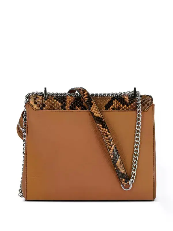 LANCEL Ninon Python Flap Crossbody Bag