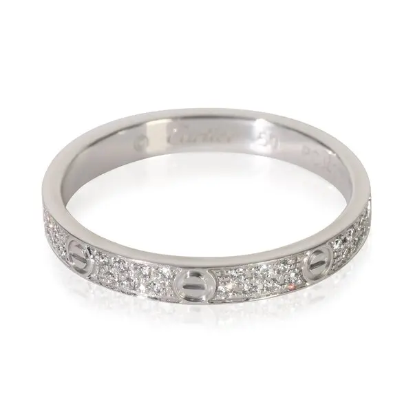 CARTIER White Gold Diamond Mini Love Ring - White_gold