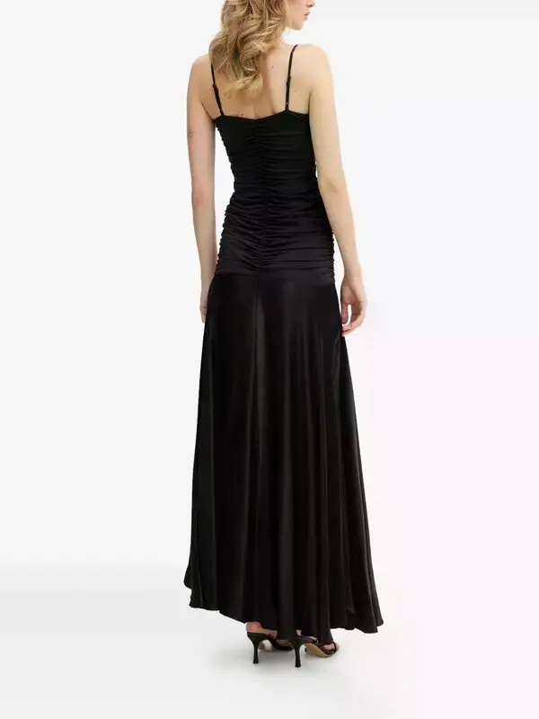 Bardot Lavanda V-neck Ruched Dress