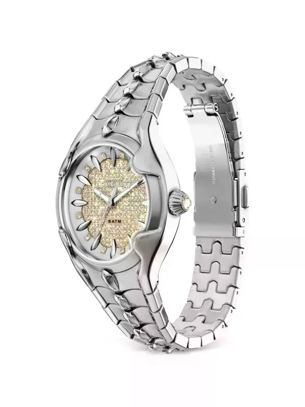 DIESEL® Vert Stainless Steel Watch With Pave Dial
