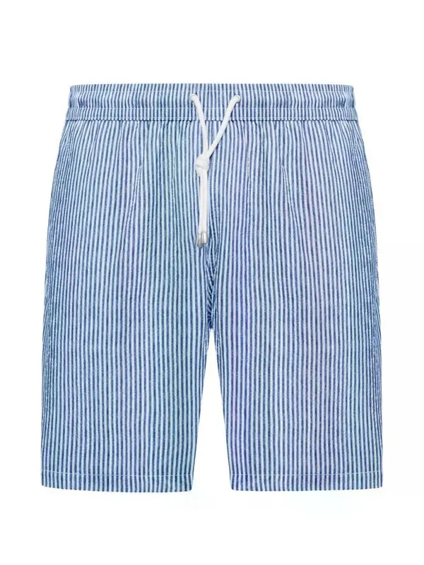 FAY Striped Drawstring Swim Shorts - Blue